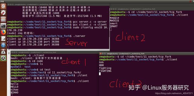 linux使用多进程实现一个TCP server，使多个客户端和服务器通信 - 知乎