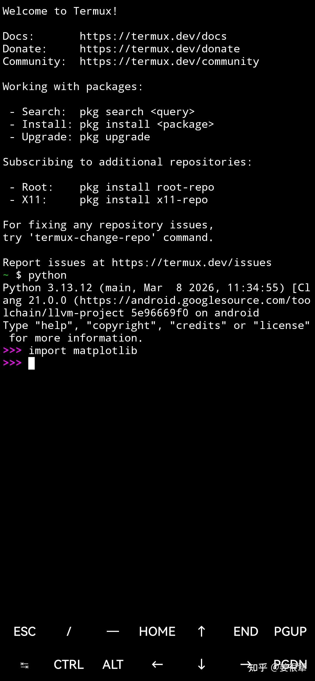【手机编程】Termux，Python安装matplotlib - 知乎