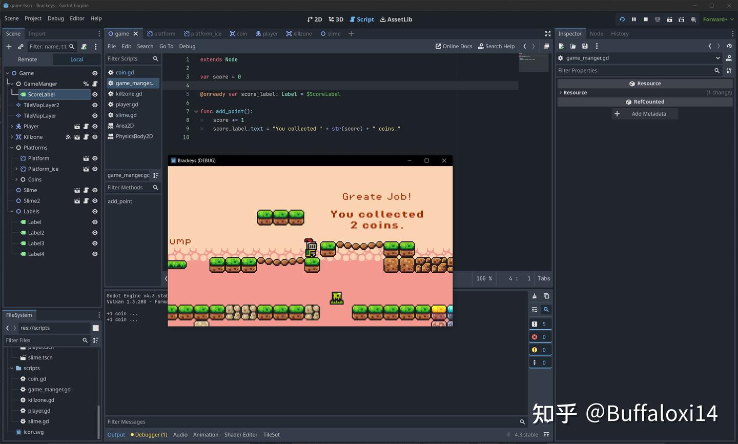 Godot 教程图文【6】文本、音效和导出(完) - 知乎