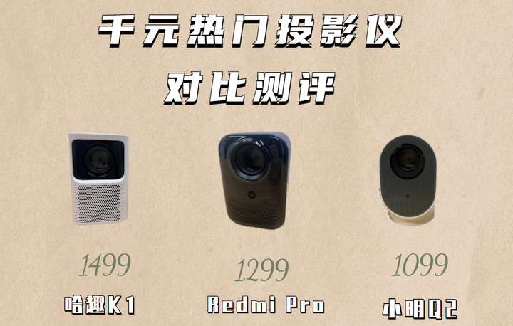 热门千元投影仪测评||小明Q2、Redmi投影仪Pro和哈趣K1哪款性价比更高？ - 知乎