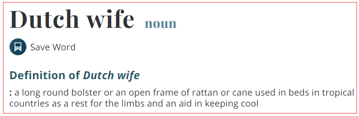 Dutch是荷兰，wife是妻子，但Dutch wife真正的意思你猜不到！ - 知乎