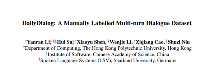 《DailyDialog: A Manually Labelled Multi-turn Dialogue Dataset》阅读笔记 - 知乎