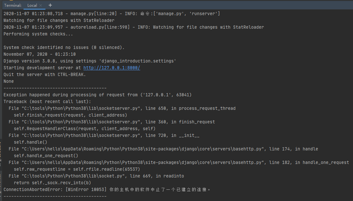 ConnectionAbortedError: [winError 10053] 主机中断 - 知乎