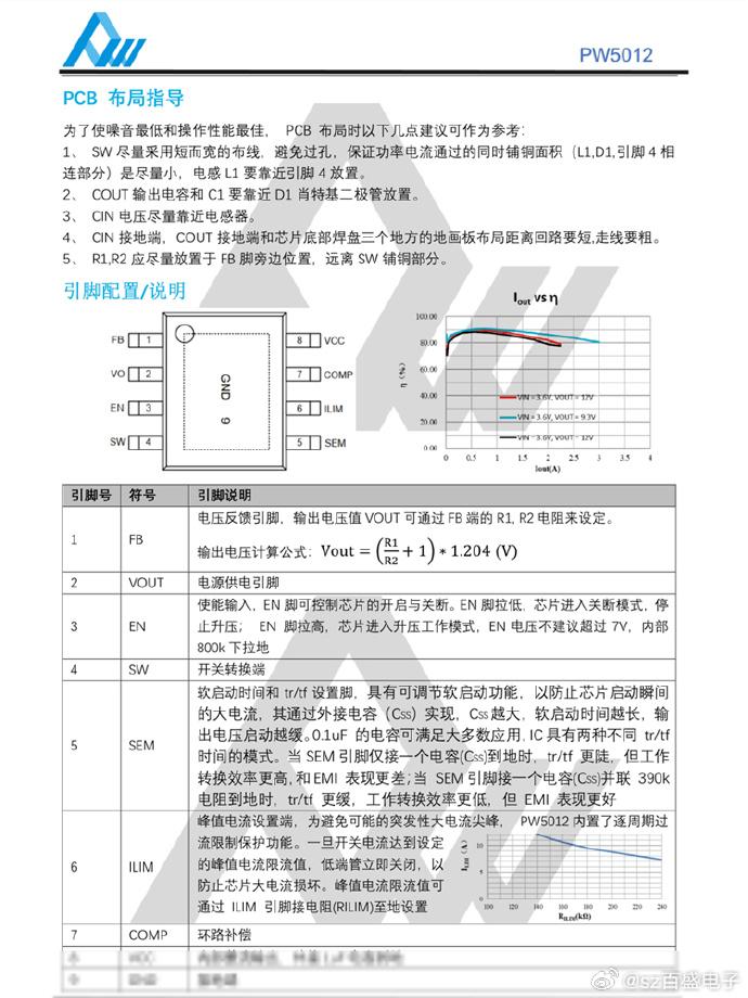 PW5012 ESOP8封装 集成22mΩ功率开关管的高功率异步升压转换器IC - 知乎
