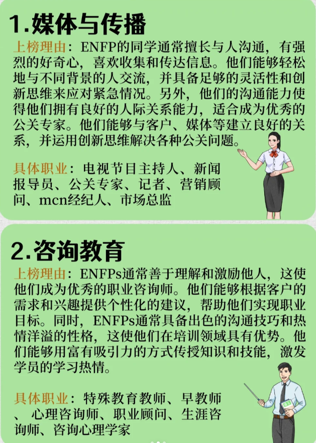 哪些类型的工作适合 ENFP 人格？ - 知乎