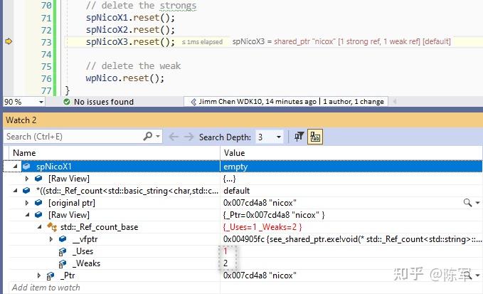 C++11 shared_ptr 代码解读: 为何没有 weakref 时, _Weaks 计数值要设成 1 ? - 知乎