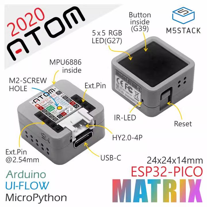M5Stack ATOM Matrix使用esphome接入homeassistant模板 - 知乎