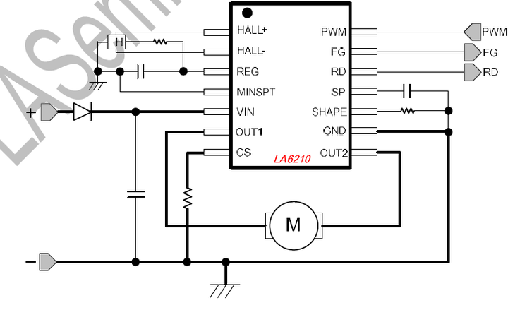 LA6210 任意相电流波形的高性能单相直流无刷风扇马达驱动 - 知乎