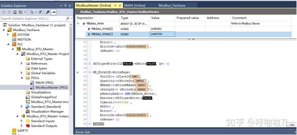 倍福EL6021 modbus-rtu master与安川V1000变频器通讯 - 知乎