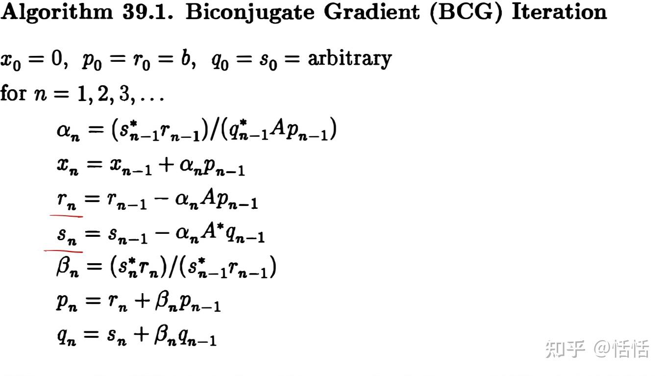 数值线性代数读书笔记（一）最速下降法、共轭梯度法CG、CGN、双共轭梯度法BCG、预处理 - 知乎