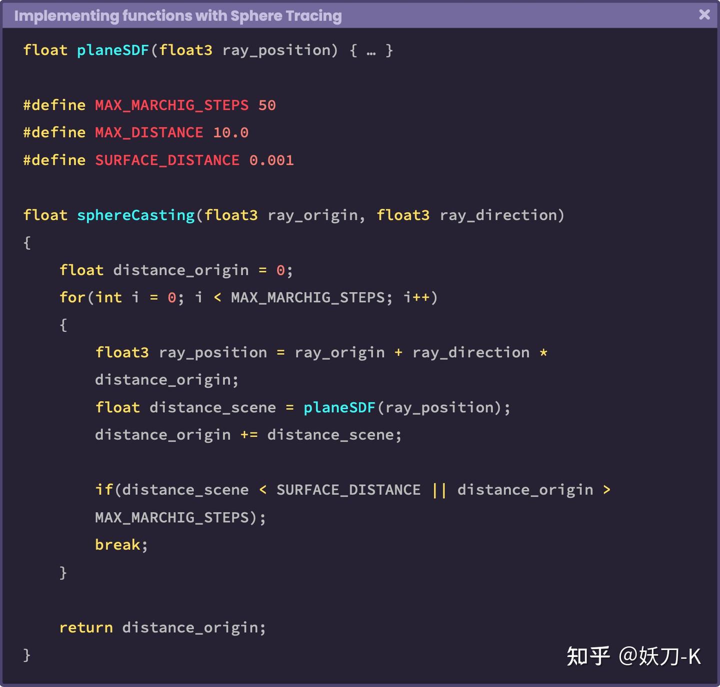 11.0.1 | Implementing functions with Sphere Tracing. - 知乎