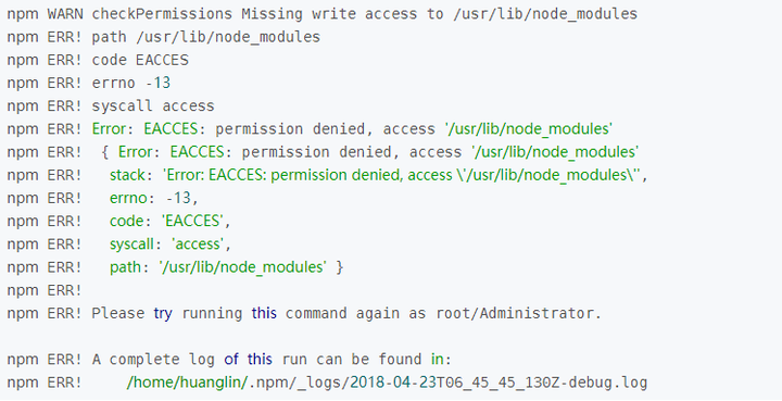 使用npm命令时报错误error Eacces Permission Denied,如何解决? 知乎 9096