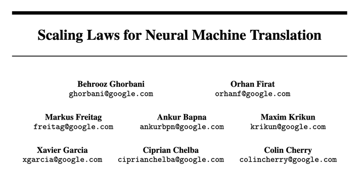[11] Scaling Laws for Neural Machine Translation - 知乎