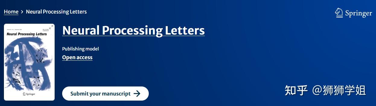 NEURAL PROCESSING LETTERS期刊怎么样? - 知乎
