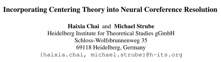 读书笔记丨Incorporating Centering Theory into Neural Coreference Resolution - 知乎