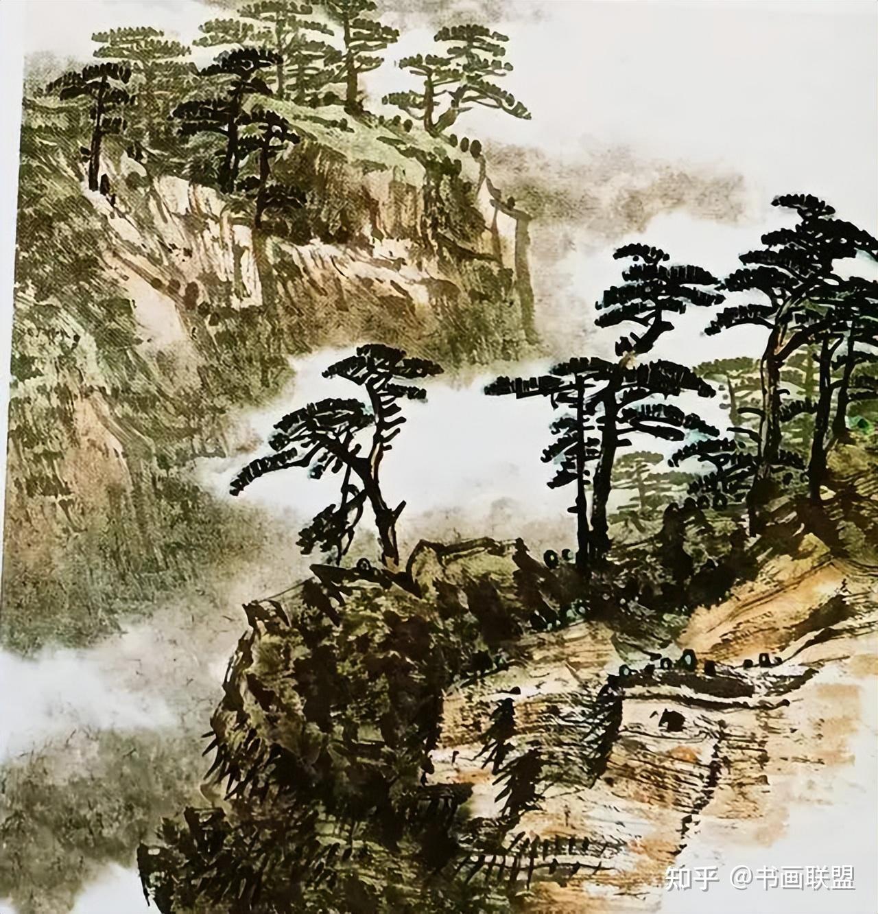 国画技法 松树的各种画法 - 知乎