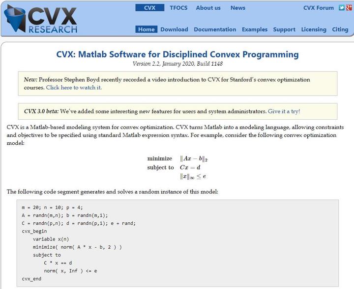 【3.1.6 CVX工具箱求解凸优化问题】Matlab求解凸优化问题 - 知乎