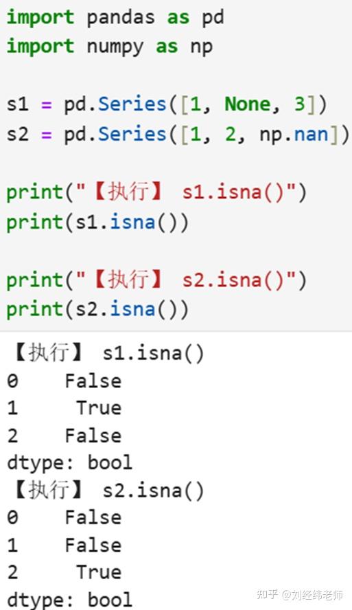 检查 Series 中的每个元素 是否为 NaN 或 None。 pandas.Series.isna() - 知乎