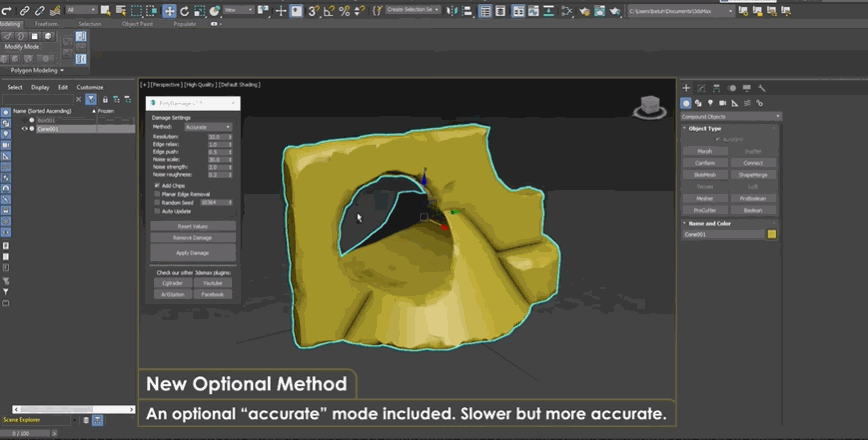 Max快速破损插件Poly Damage，一键生成0压力 - 知乎