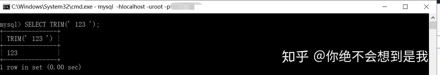 MySQL|trim() 函数用法 - 知乎