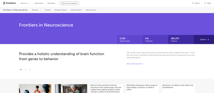 Frontiers in Neuroscience：神经科学JCR2区，国人友好，接收快 - 知乎