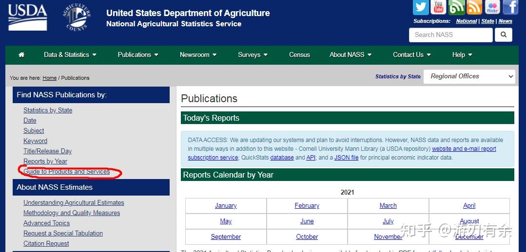 美国农业部网站数据查询路径简介 - 知乎
