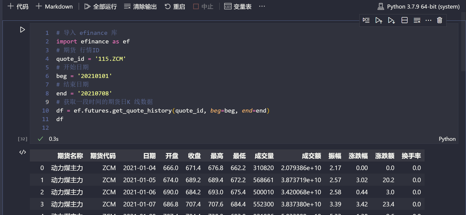 免费、快速获取基金、股票、期货数据：基于我独立开发的 Python 库 efinance - 知乎