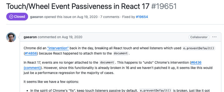 2024年了， 不会只有我才知道React绑定touch事件，preventDefault不会生效吧 - 知乎
