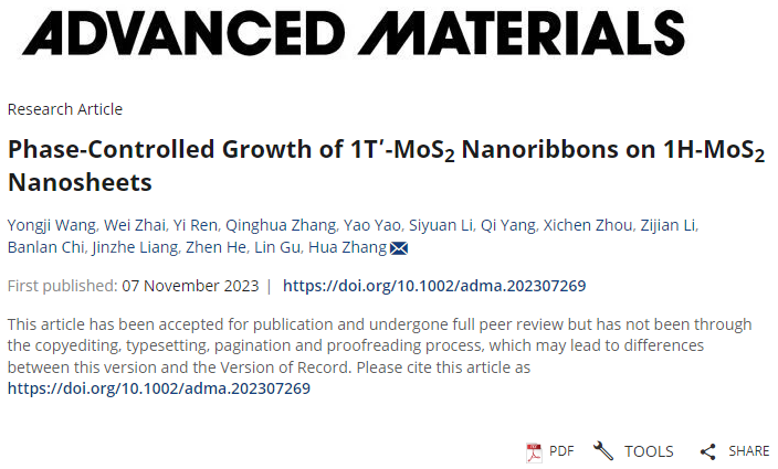 MoS2，最新Advanced Materials！ - 知乎