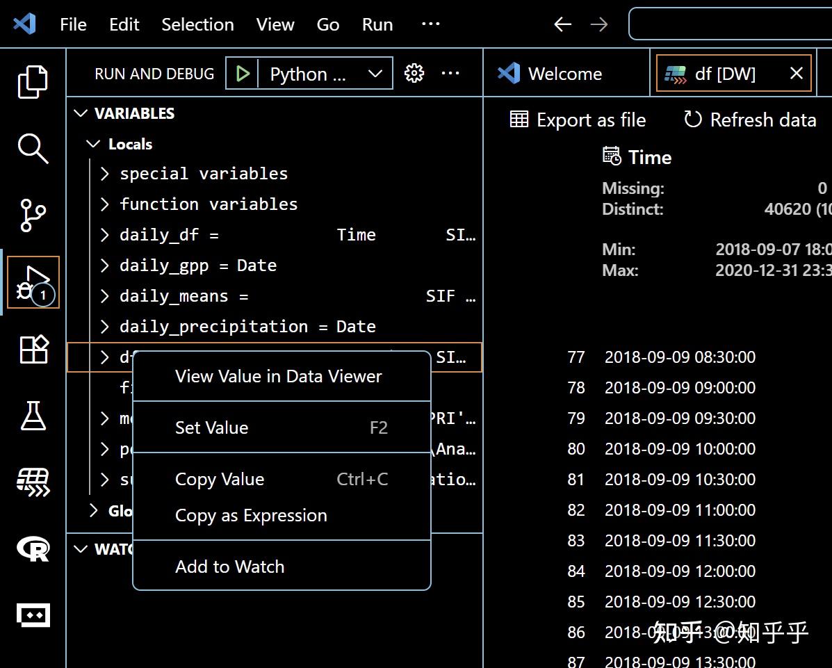 vscode如何像spyder的variable explorer一样查看变量的值？ - 知乎
