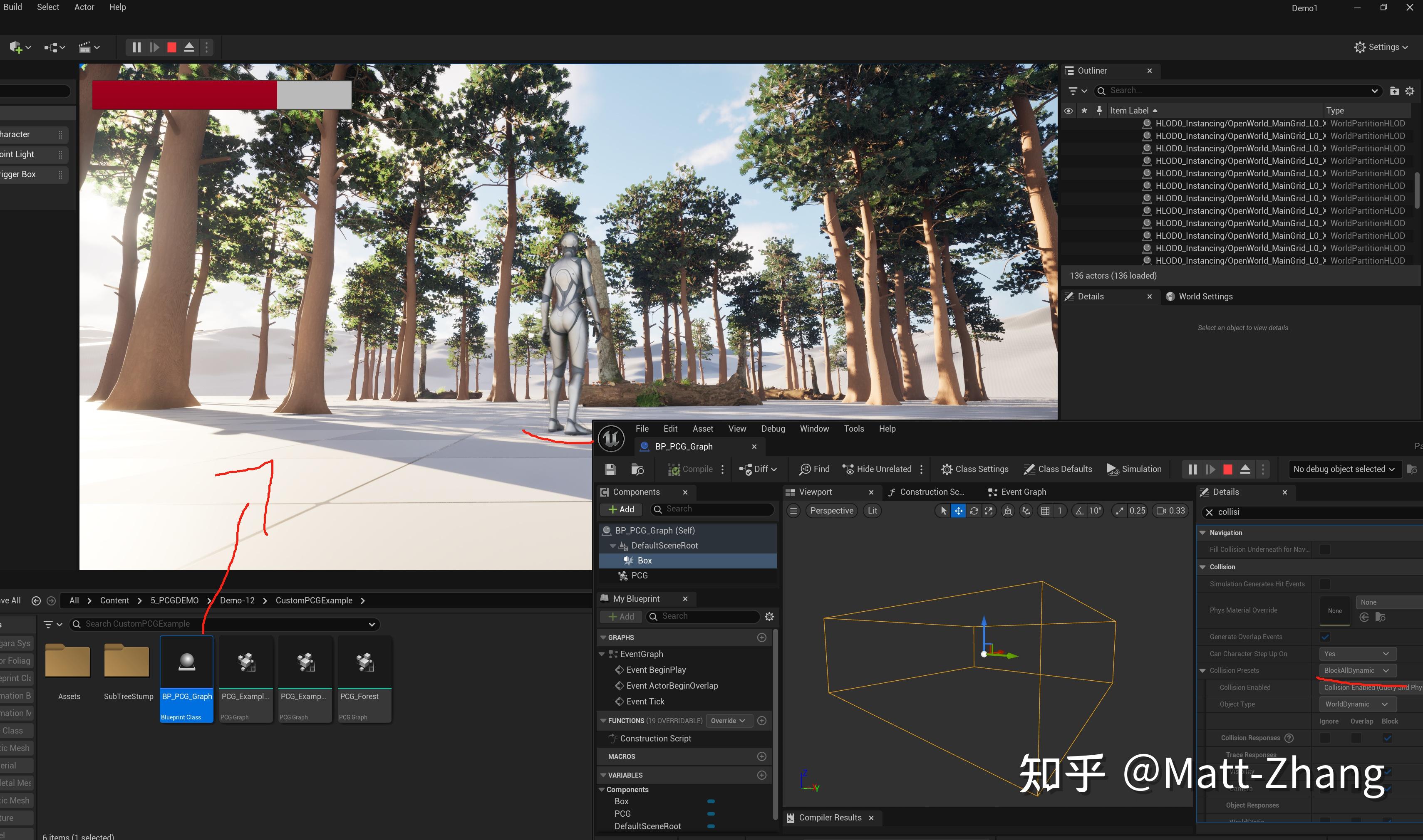 虚幻5.5《基于Actor的PCG组件搭建与碰撞事件》创建PCG-Graph，并设置碰撞Box Collision - 知乎