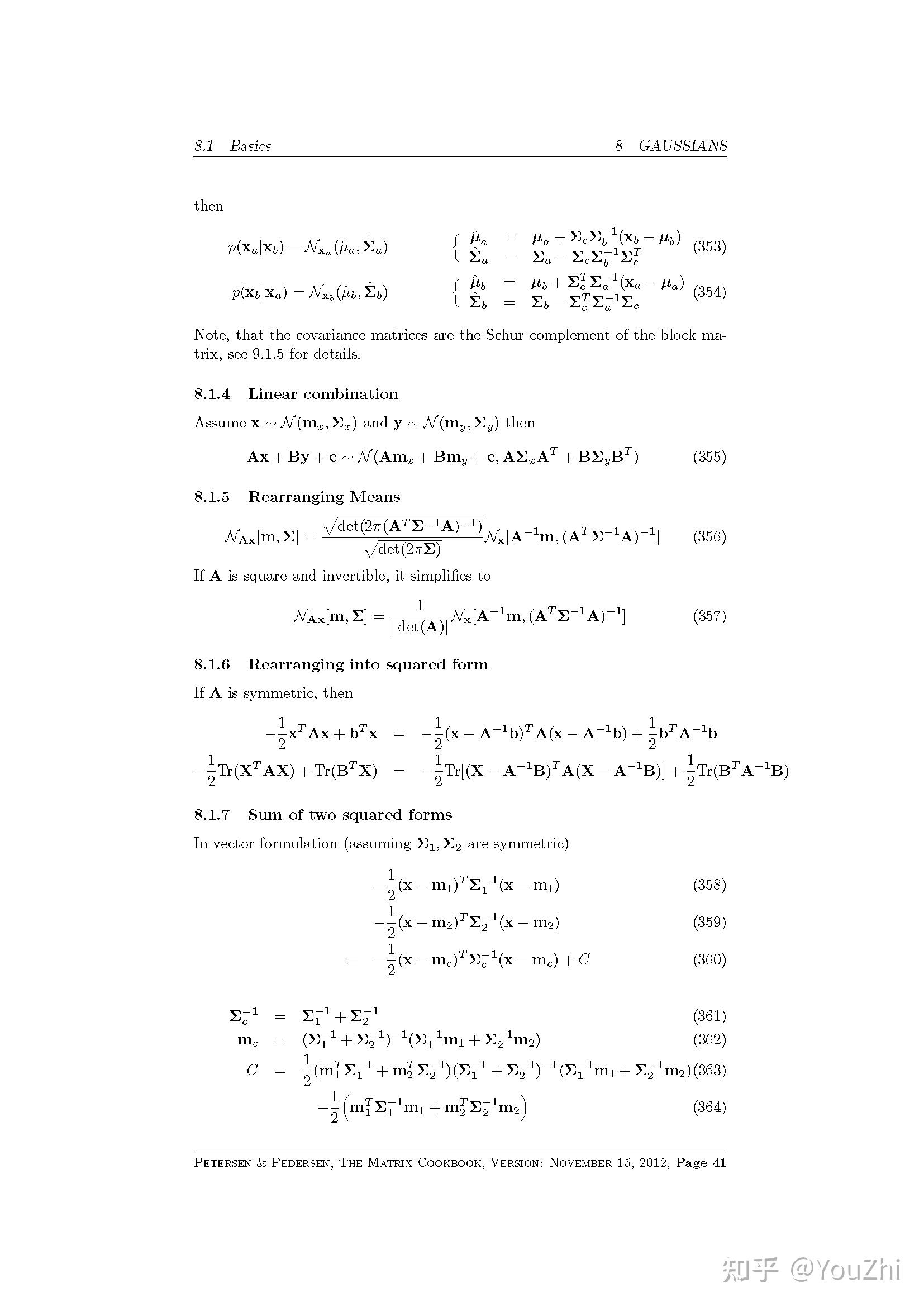 矩阵微积分公式查表(The Matrix Cookbook) - 知乎