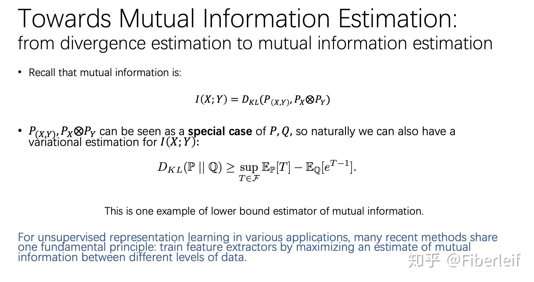 Mutual Information meets Representation Learning - 知乎