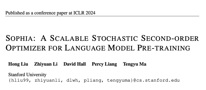 Sophia: A scalable stochastic second-order optimizer for language model pre-training论文讲解 - 知乎