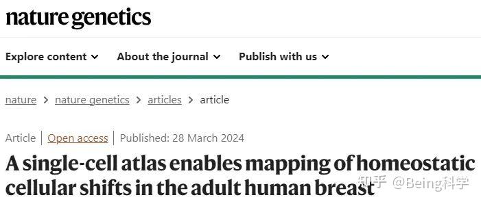 Nat Genetics | 新发现！免疫疗法有望预防乳腺癌病发，携带BRCA突变的乳腺组织免疫细胞显著耗竭 - 知乎