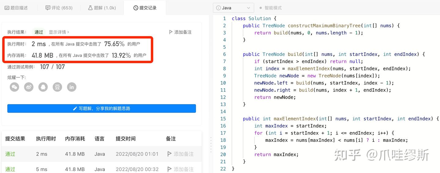 图解LeetCode——654. 最大二叉树（难度：中等） - 知乎