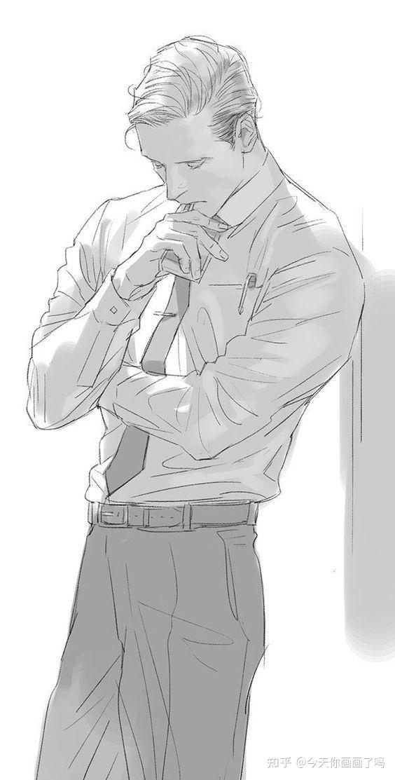 插画师分享|“你喜欢叔吗？”—画师ctk cave作品分享（叔控福音） - 知乎