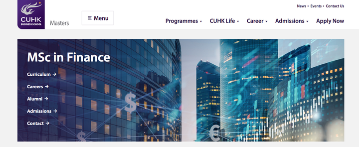 美港研究生项目｜香港中文大学 - 金融学硕士 - The Chinese University of Hong Kong - MSc in Finance - 知乎