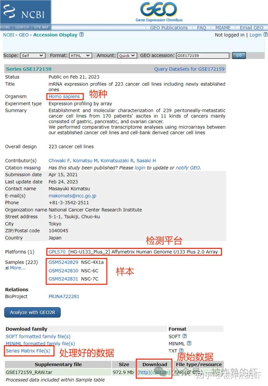生信分析：如何从GEO数据库中，筛选目标疾病的基因表达谱芯片 （GSE）？ - 知乎