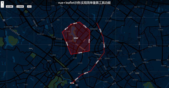 vue+leaflet示例:实现简单量算工具功能(附源码下载) - 知乎