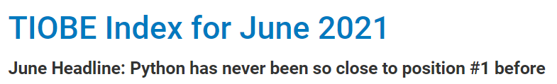 TIOBE 6 月榜单：新增 logo，Python 距离榜一越来越近 - 知乎