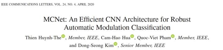 MCNet：一种用于鲁棒自动调制分类的有效CNN - 知乎
