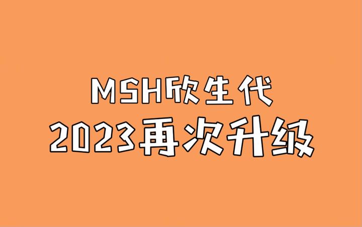 MSH欣生代|2023升级版干货总结 - 知乎