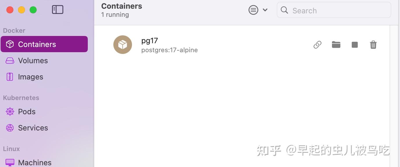 在Orbstack（V 1.11.3）上的Docker安装PostgreSQL - 知乎