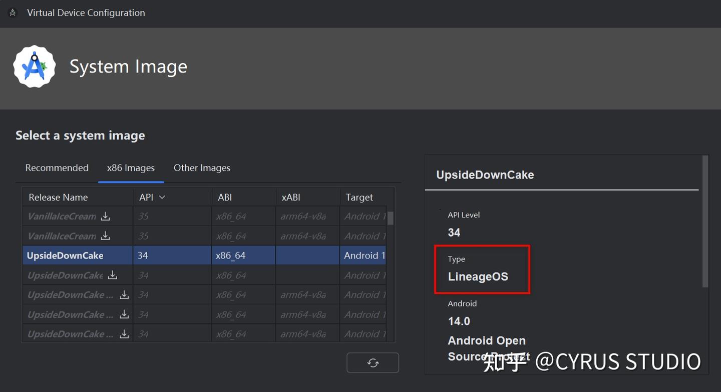 编译LineageOS模拟器镜像，导出到AndroidStudio - 知乎