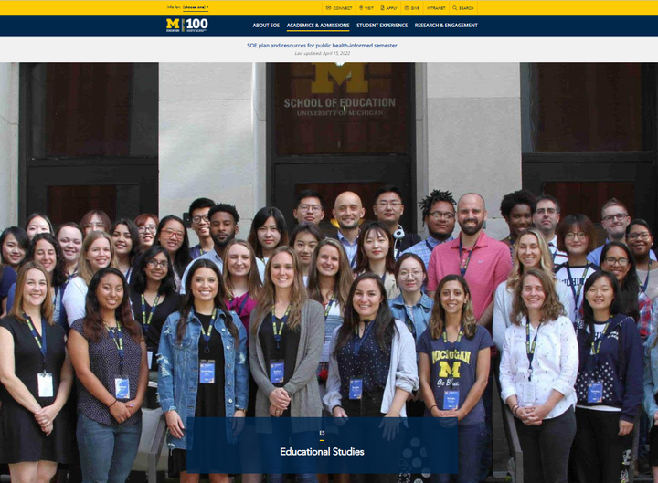 University of Michigan --Master of Arts in Educational Studies 密歇根大学 ...