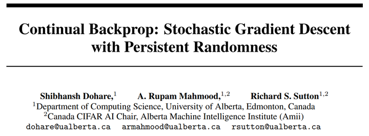 论文分享：Continual Backprop: Stochastic Gradient Descent with Persistent Randomness - 知乎