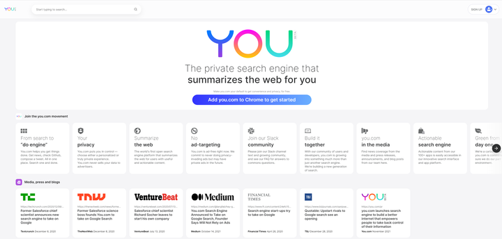 You.com要重塑搜索引擎 - 知乎