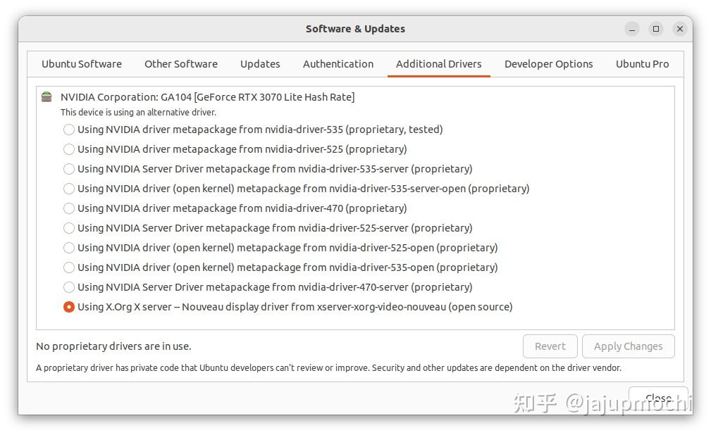 Ubuntu 22.04 安装 NVIDIA 驱动并使用 PyTorch 和 PyG - 知乎