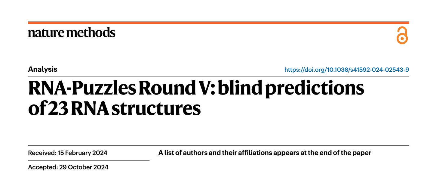 Nature Methods：RNA 结构预测（RNA-Puzzles Round V） - 知乎
